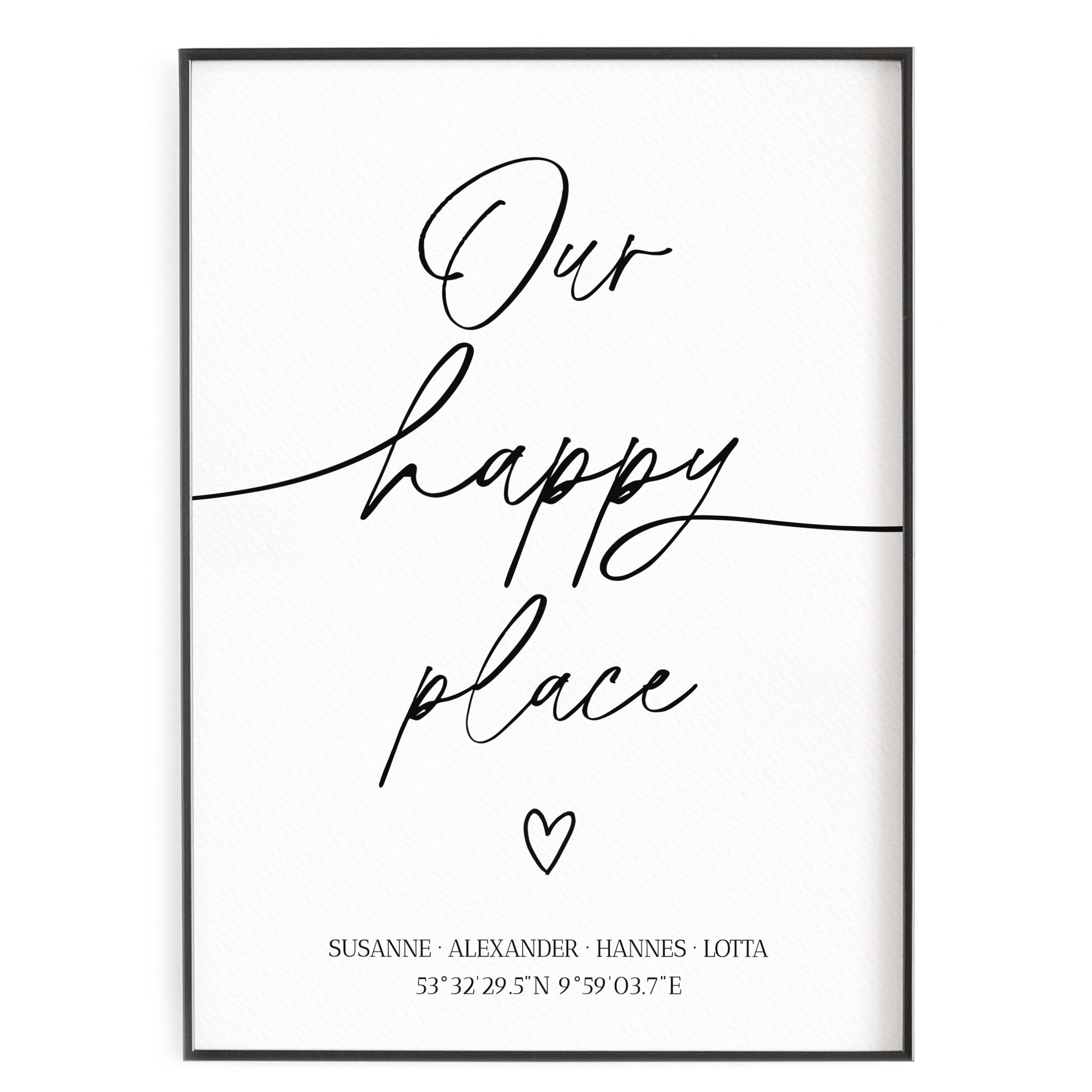 Our Happy Place - Poster – vonHerzen Shop