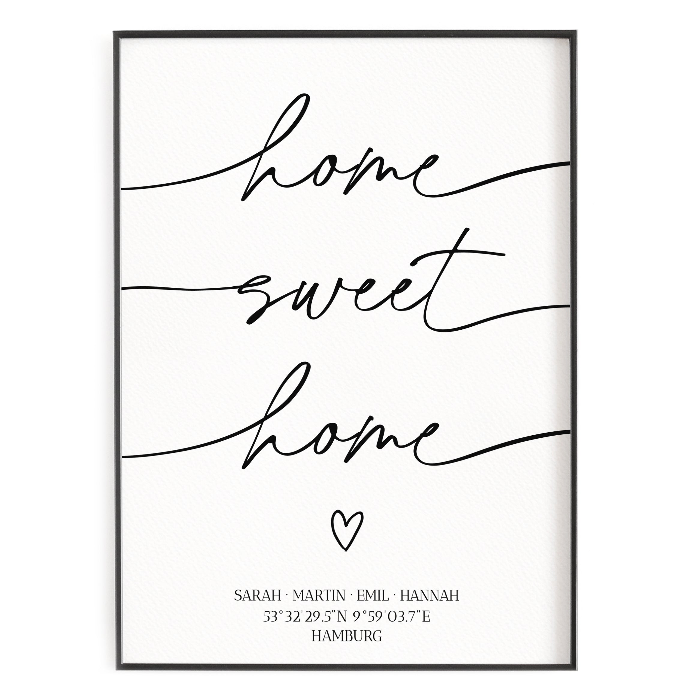 Home Sweet Home - Poster – vonHerzen Shop
