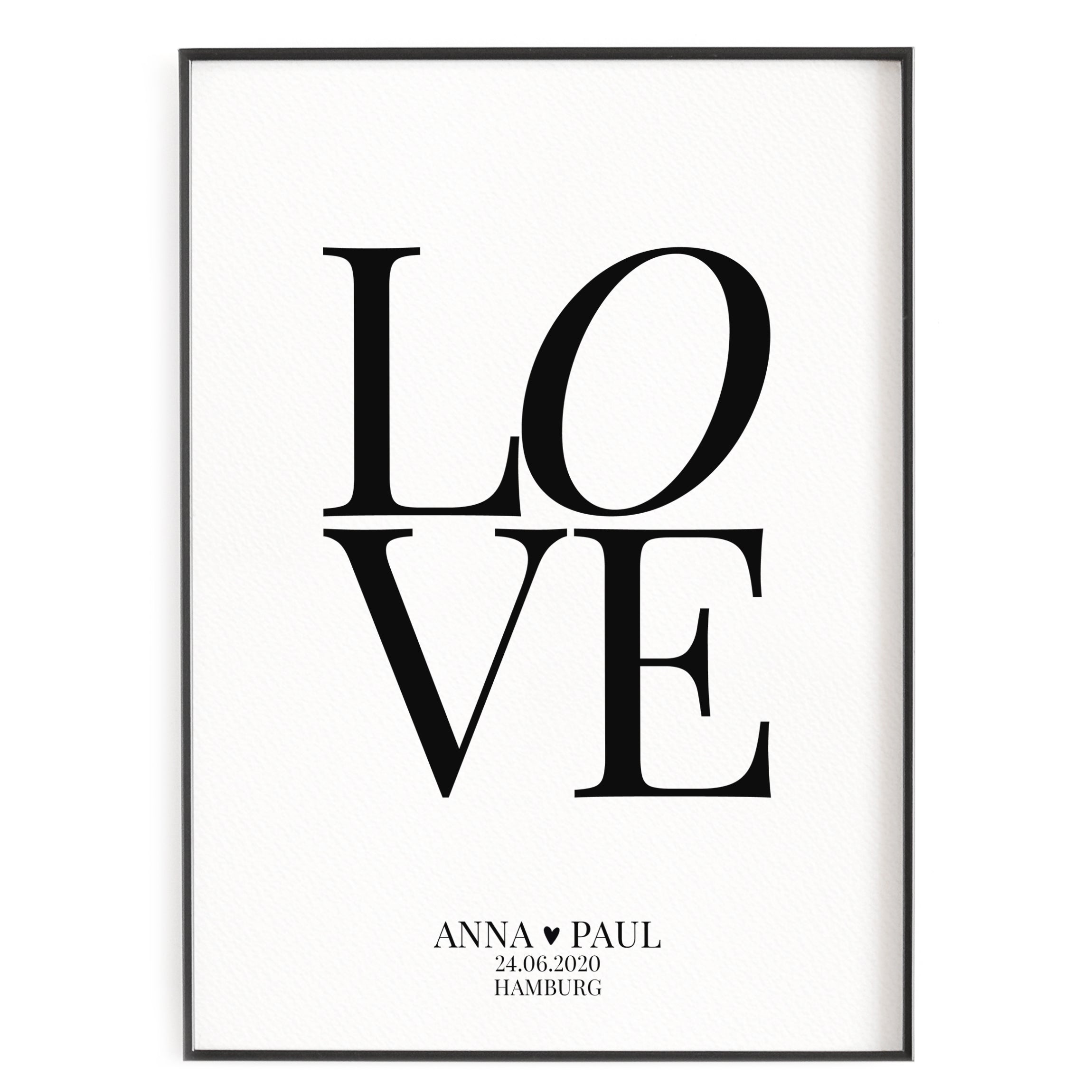 LOVE - Poster – vonHerzen Shop