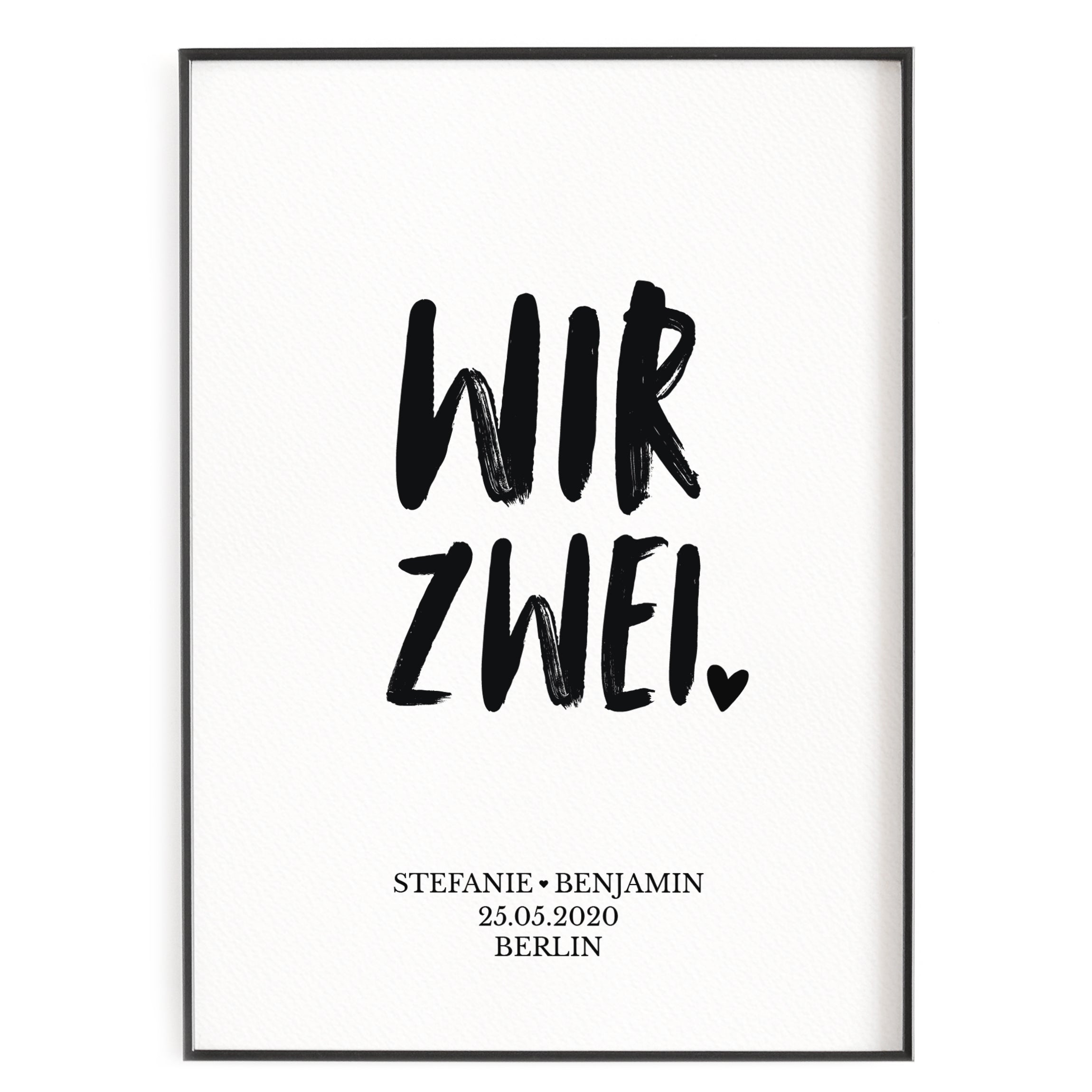 Wir Zwei - Poster – vonHerzen Shop