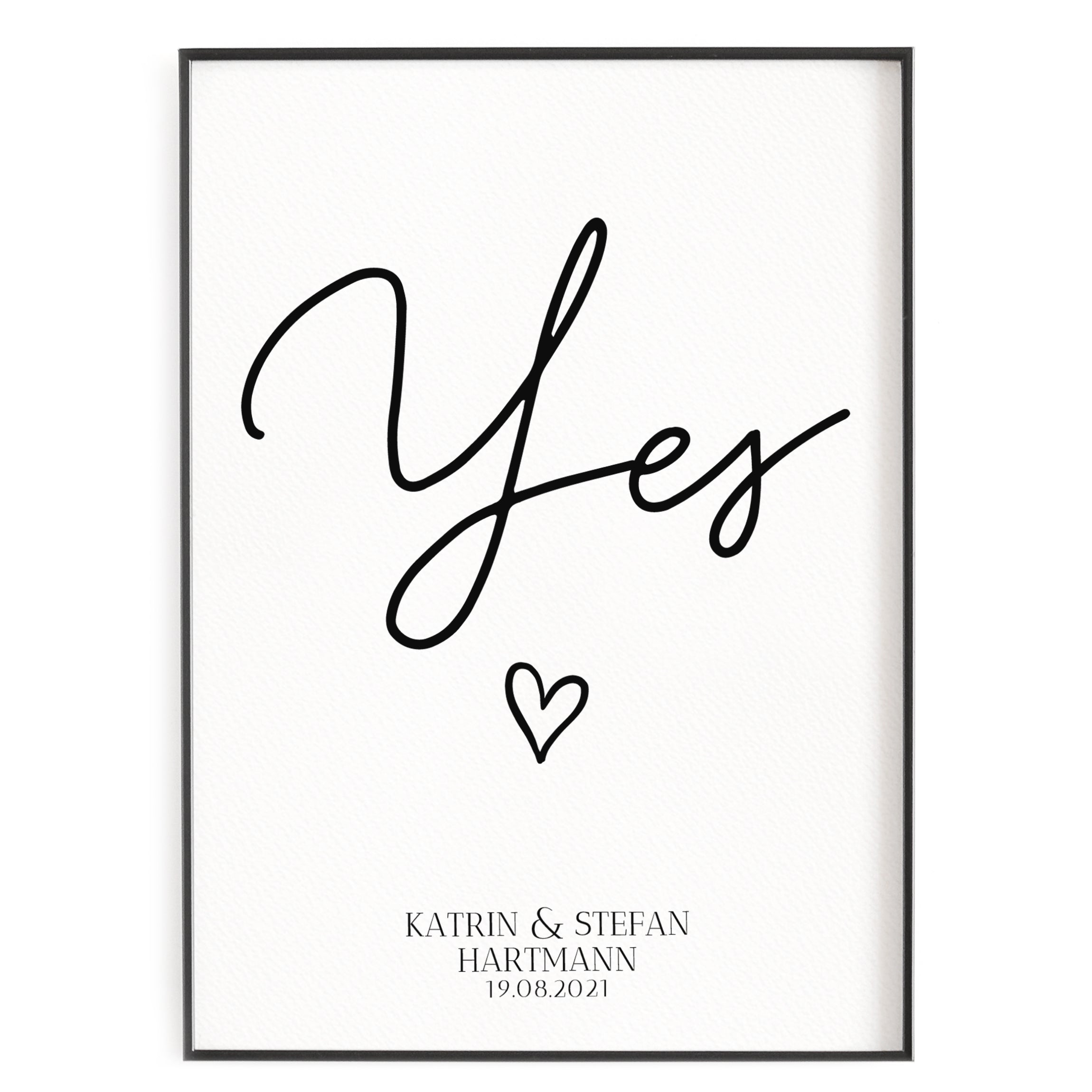 Yes - Poster – vonHerzen Shop