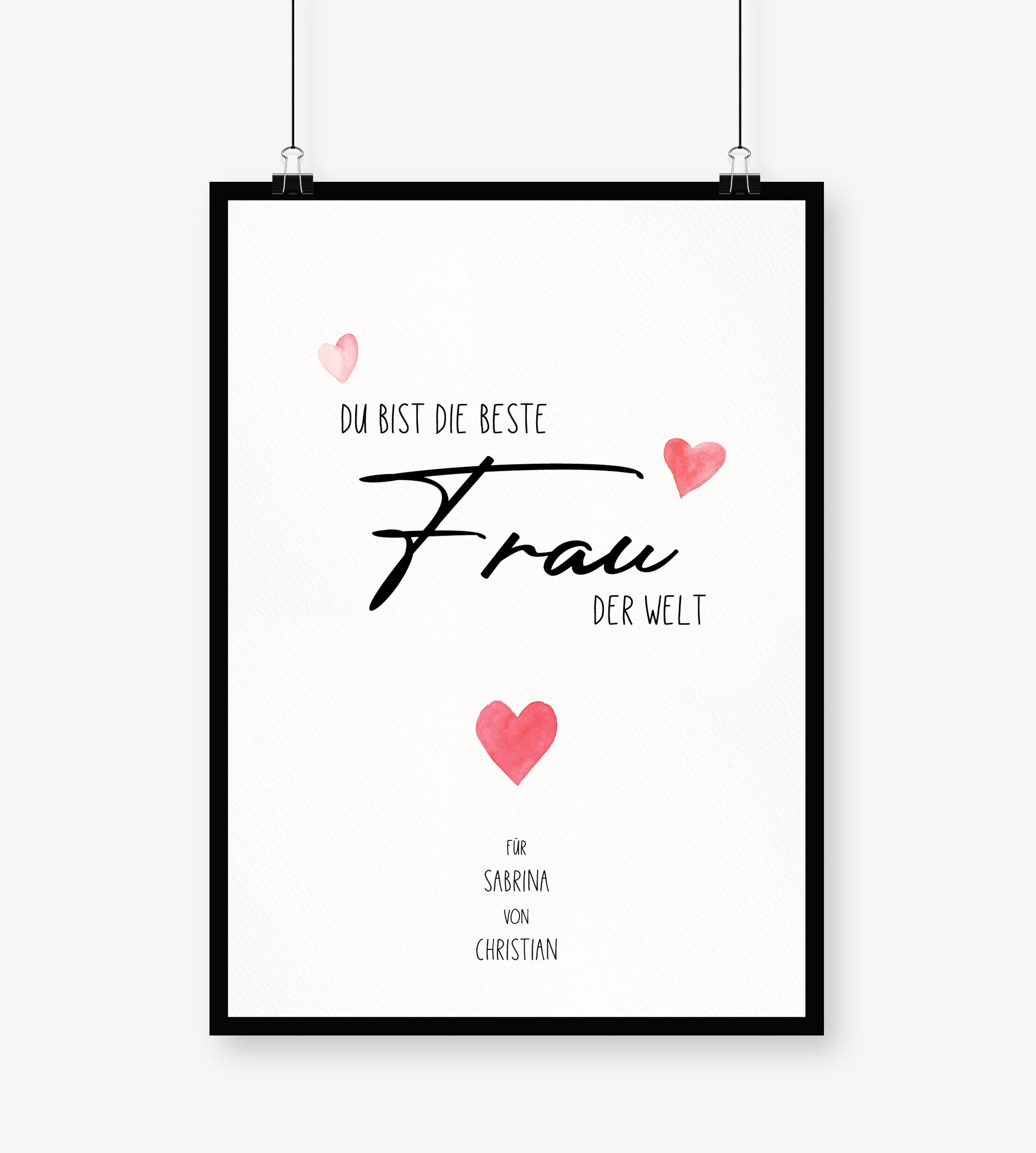 Beste Frau der Welt - Poster – vonHerzen Shop