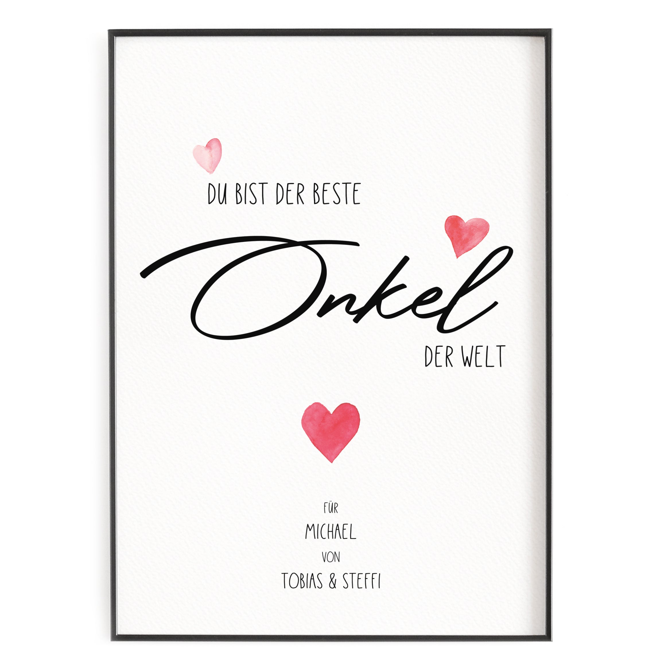 Bester Onkel der Welt - Poster – vonHerzen Shop