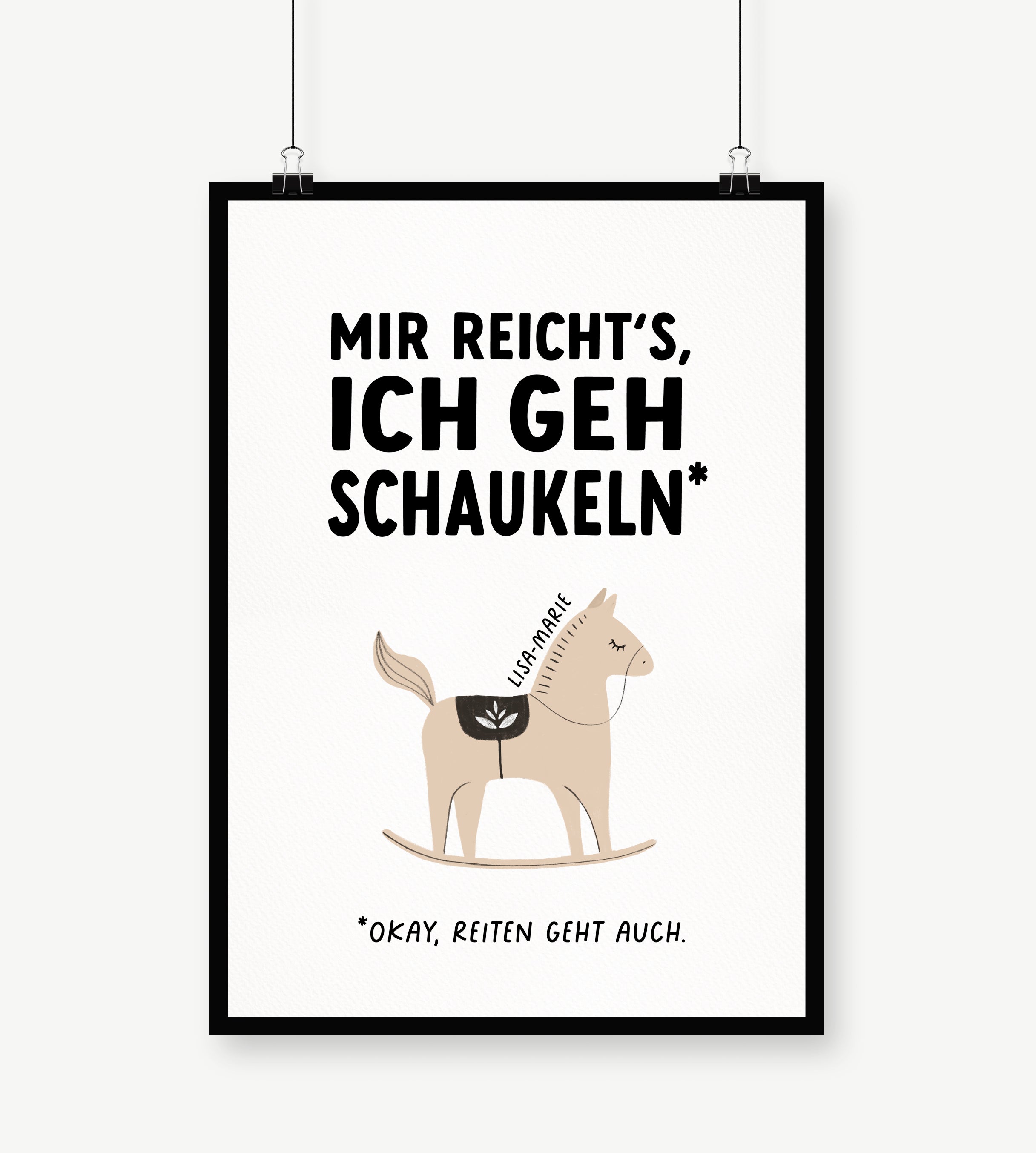 Ich geh schaukeln - Poster – vonHerzen Shop