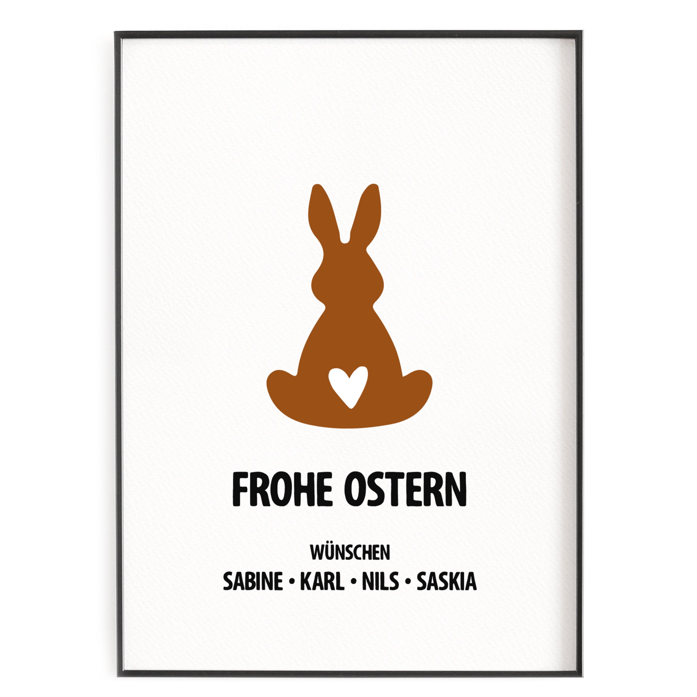 Frohe Ostern - Hase - Poster – vonHerzen Shop