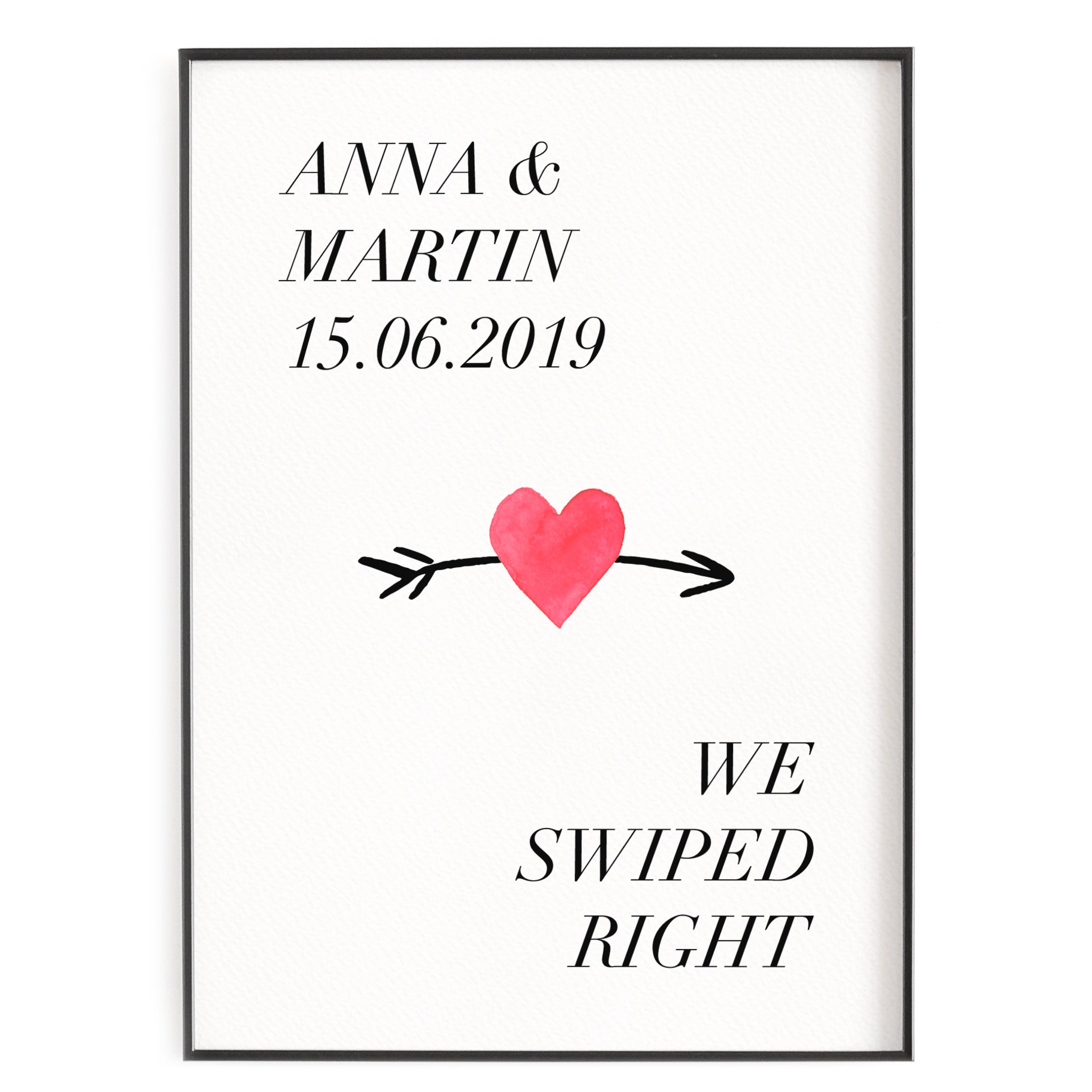 We swiped right - Pfeil - Poster – vonHerzen Shop